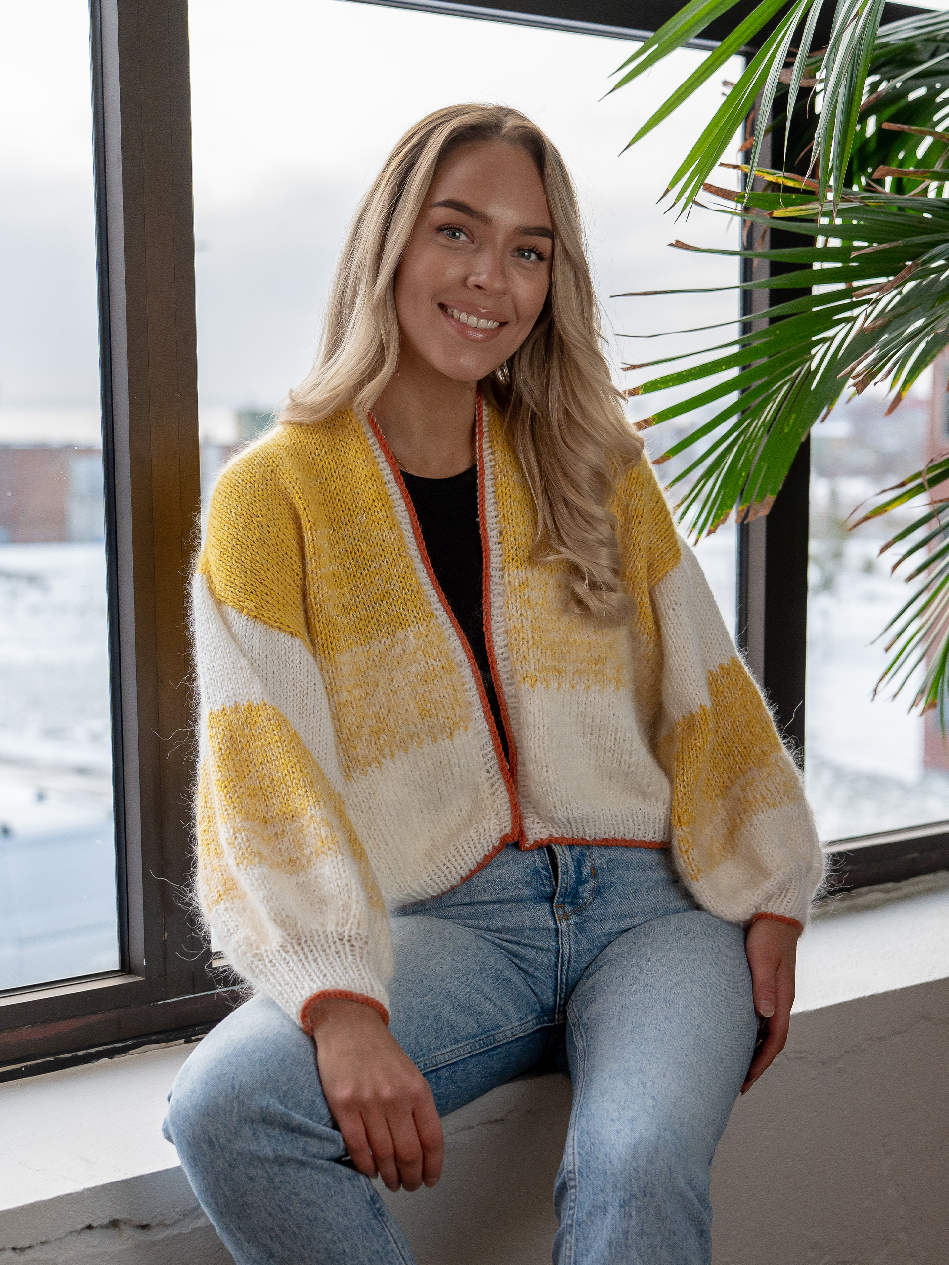 Lisset cardigan gul - Garnius