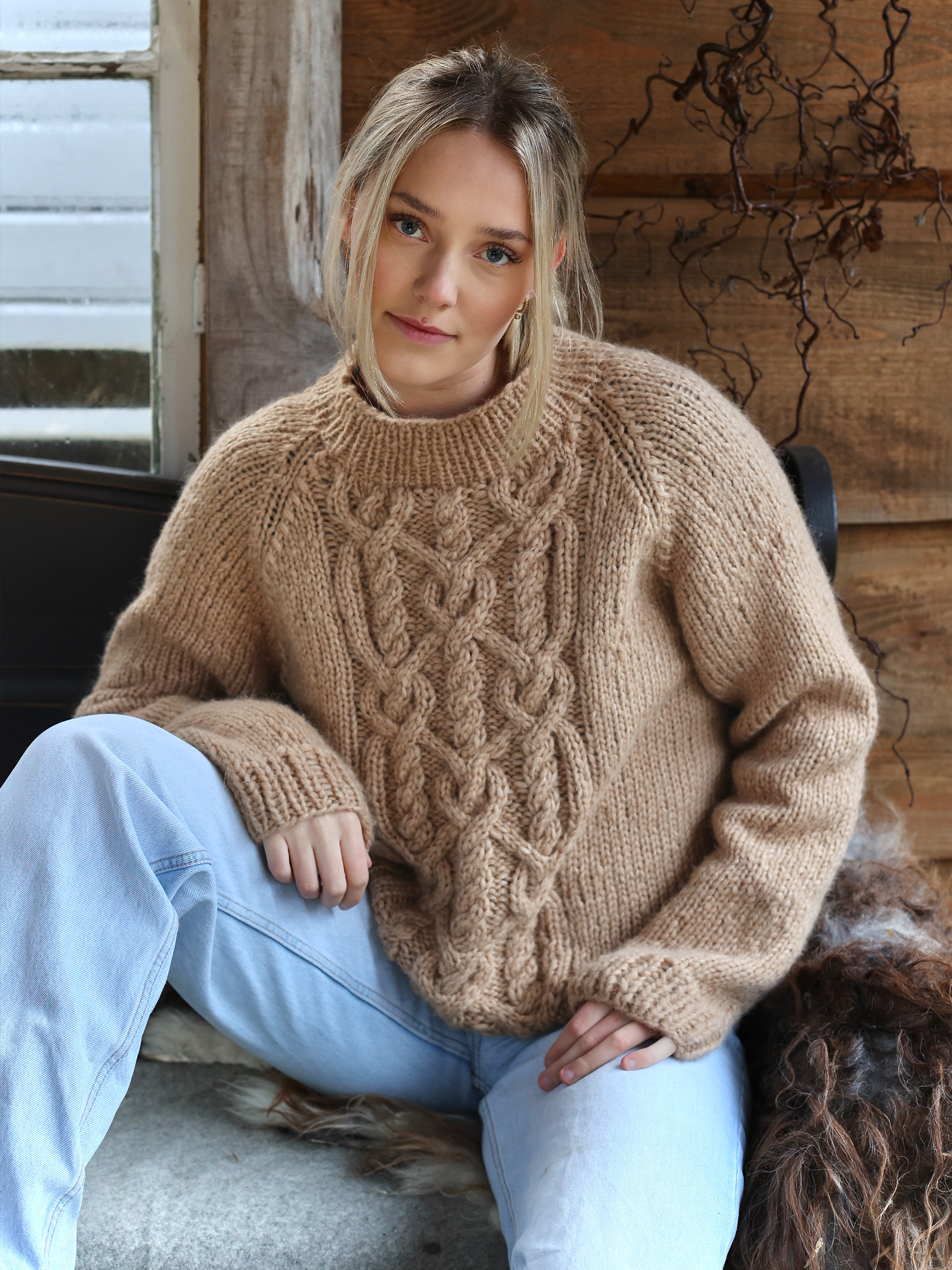 AGNES genser beige - Garnius