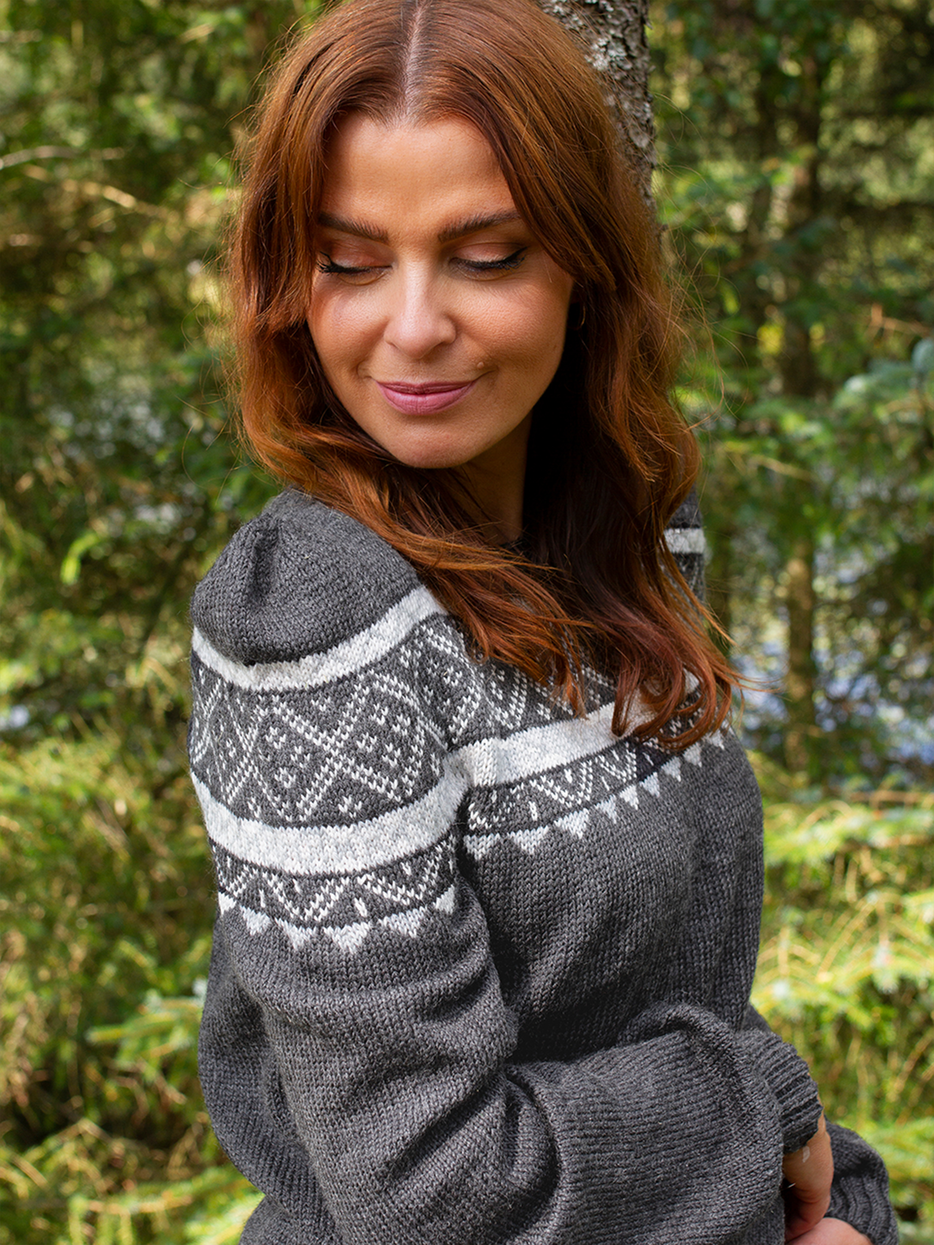 BIRGIT genser gråmelert - Garnius