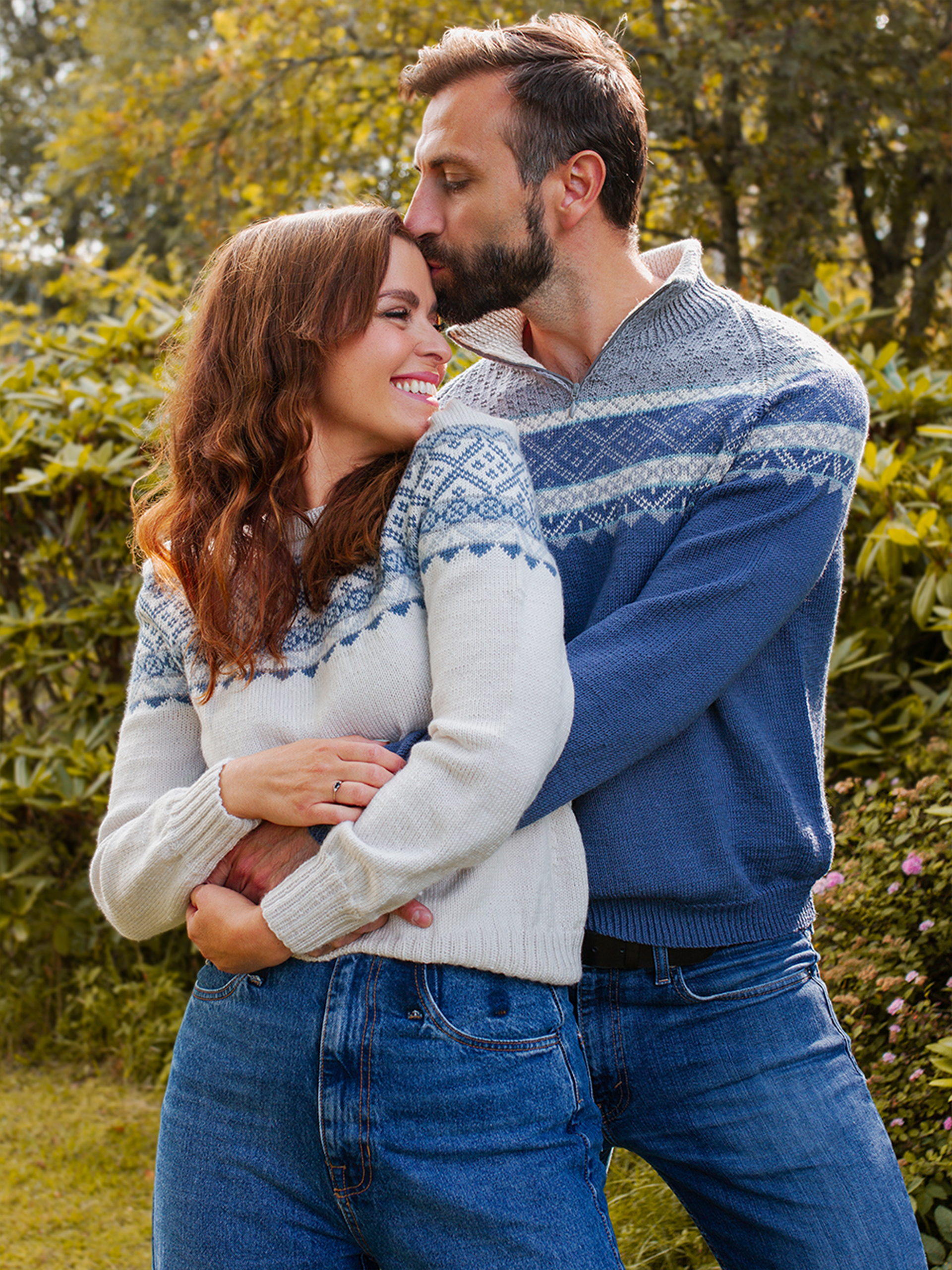 BIRGIT genser kitt/denim - Garnius - Garnius.no