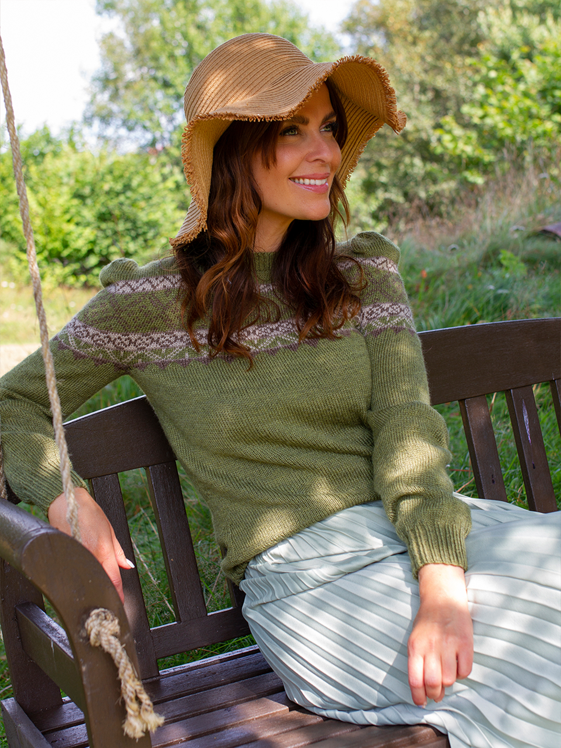 BIRGIT genser oliven - Garnius