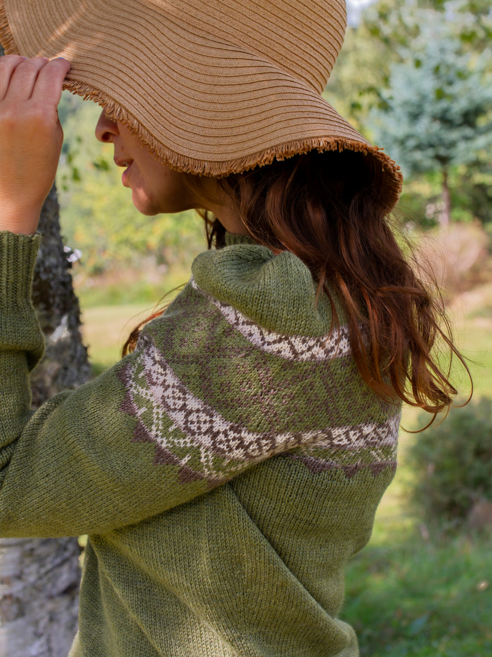 BIRGIT genser oliven - Garnius