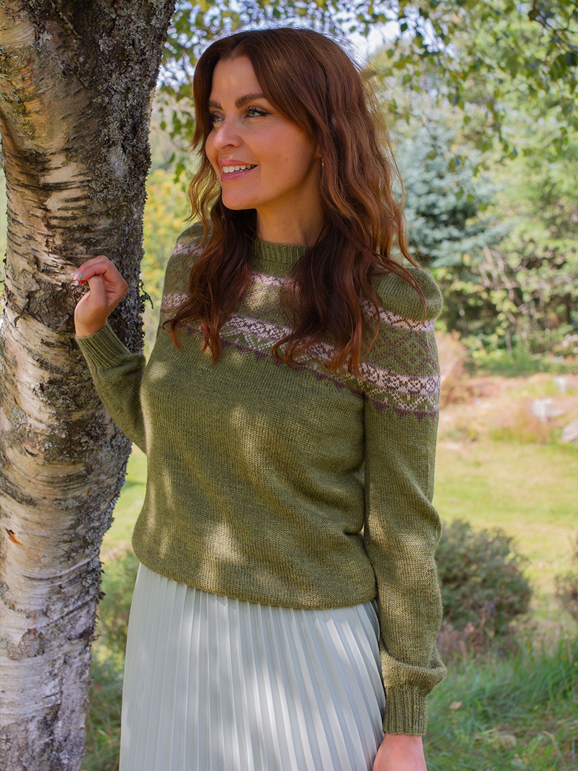 BIRGIT genser oliven - Garnius