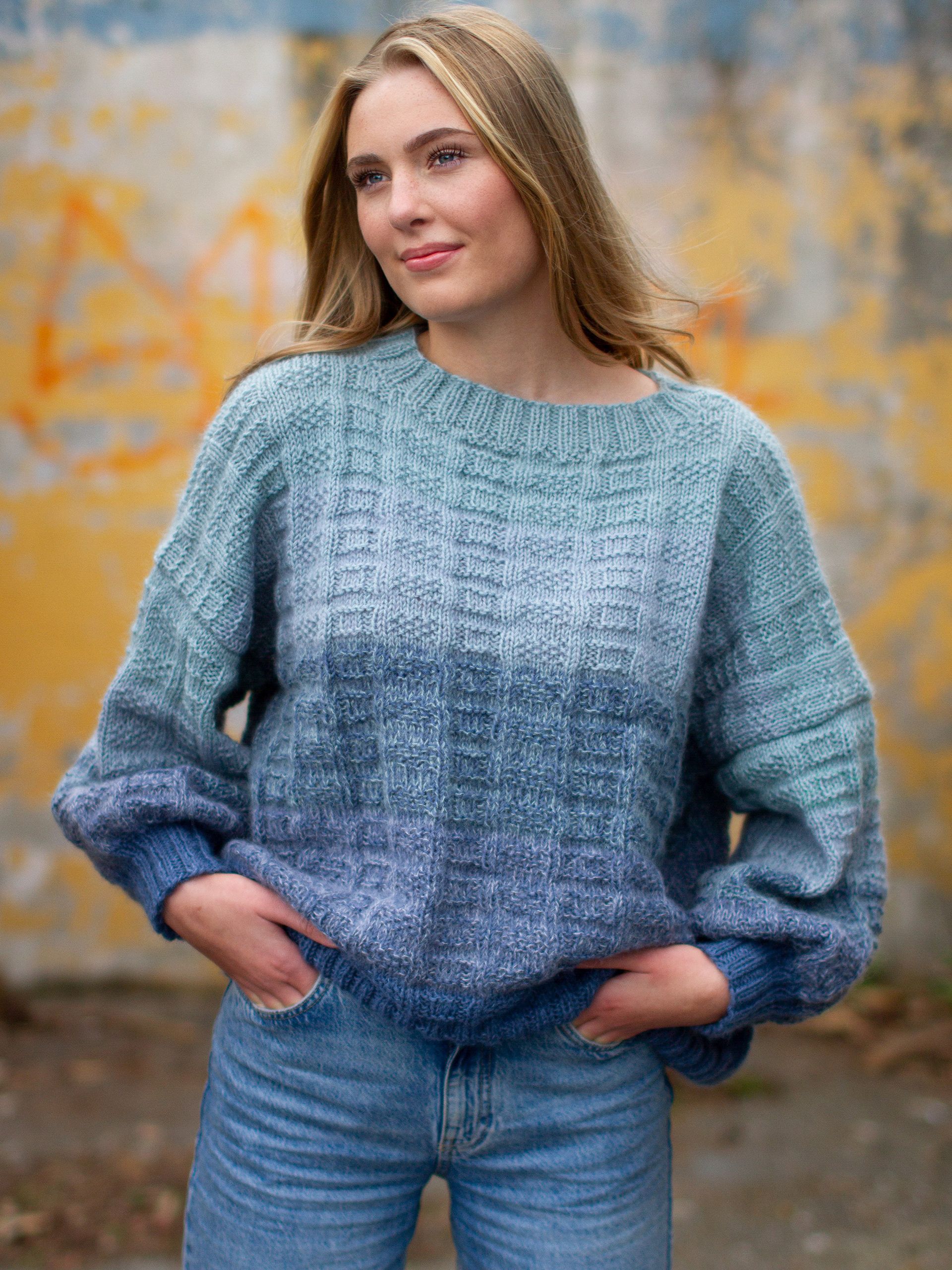 FLASHDANCE sweater blå - Garnius