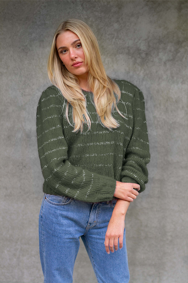 LÆRKE genser armygrønn - Garnius