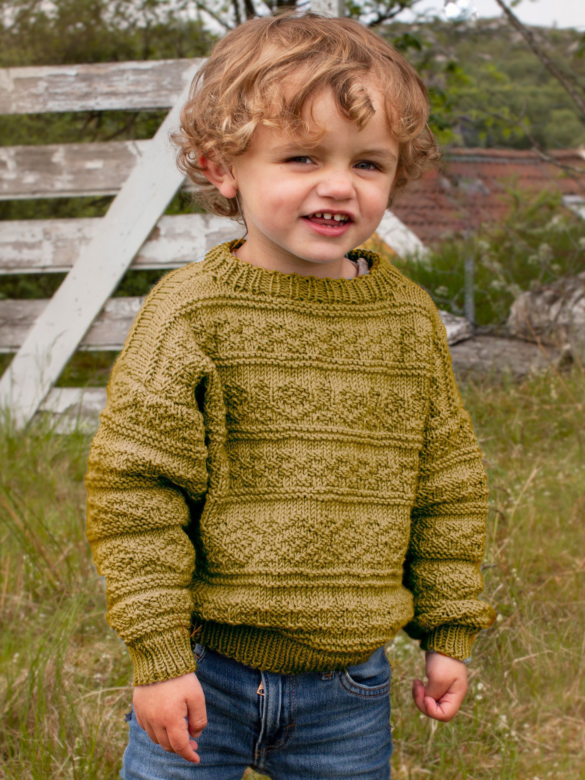 BILLIE genser sennep (Woolevo) - Garnius