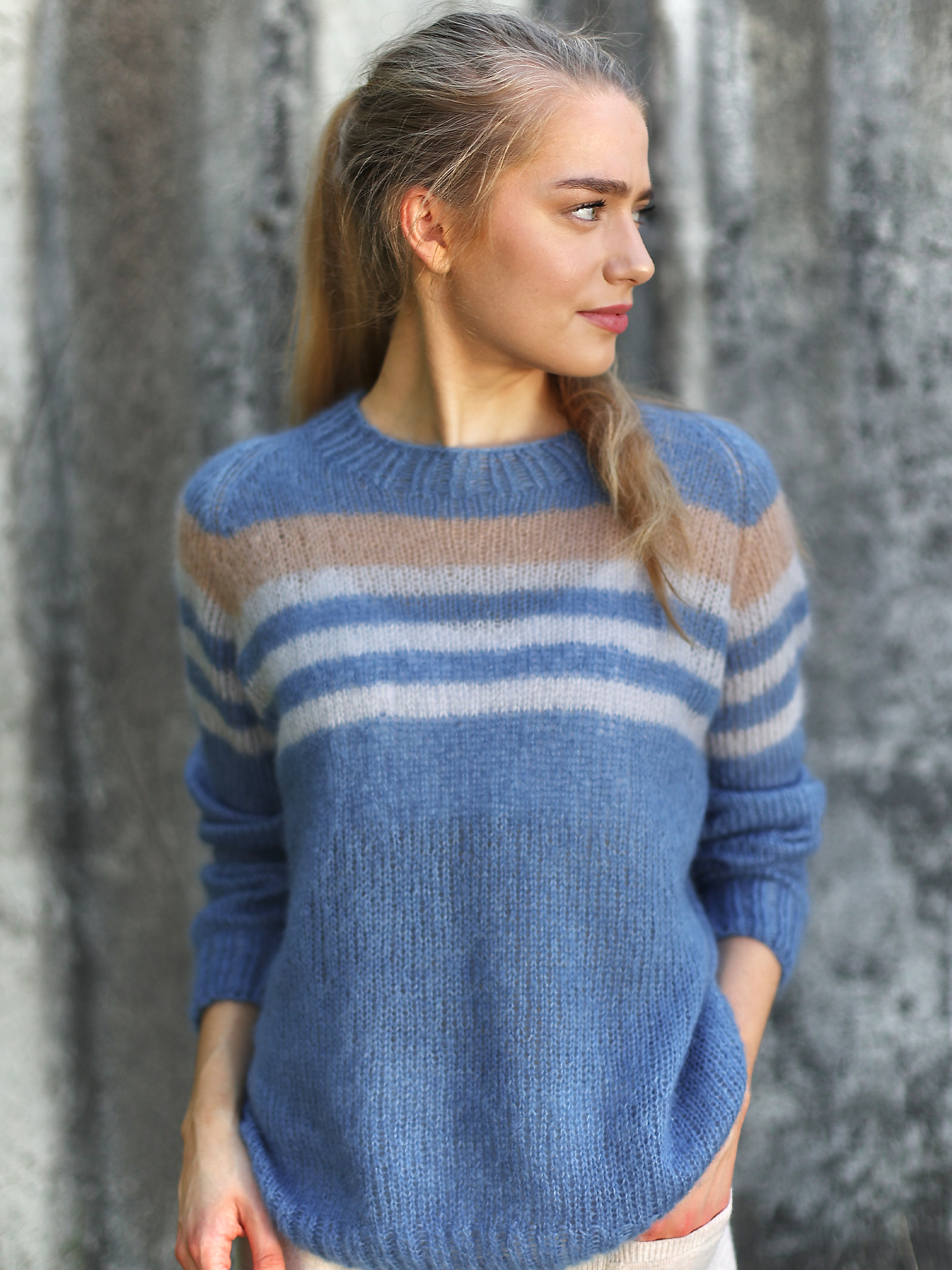 GOLDIE genser denim - Garnius