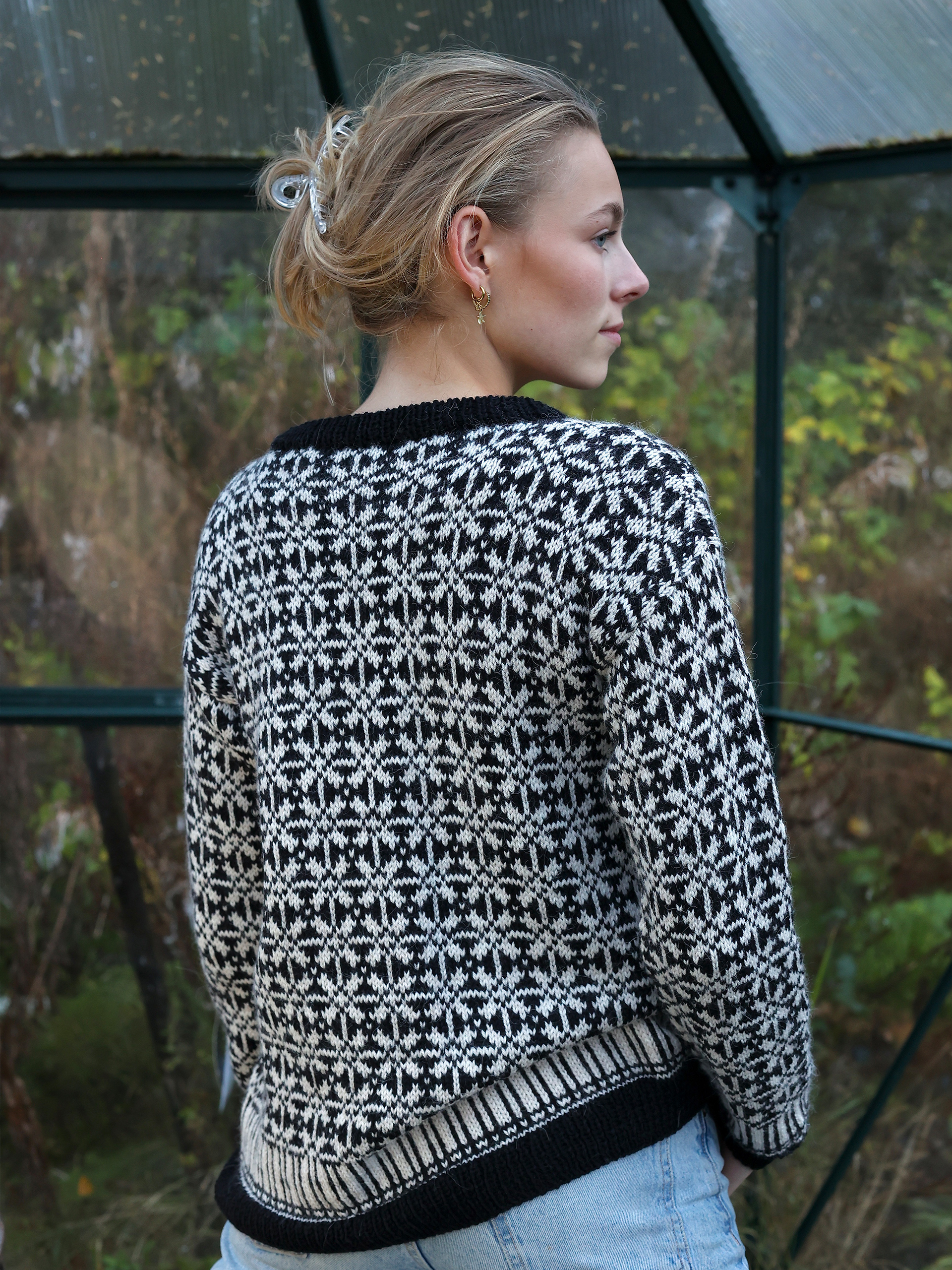 GYDA jakke sort/lys beige - Garnius